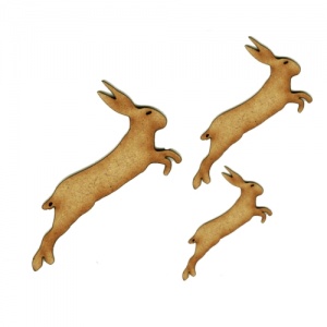 Hare wood shape style 2 for altered art and craft projects
